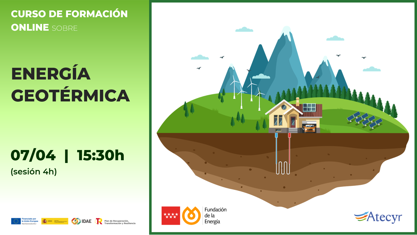 CURSO DE FORMACIÓN ONLINE SOBRE ENERGÍA GEOTÉRMICA (07/04/2022) - FENERCOM